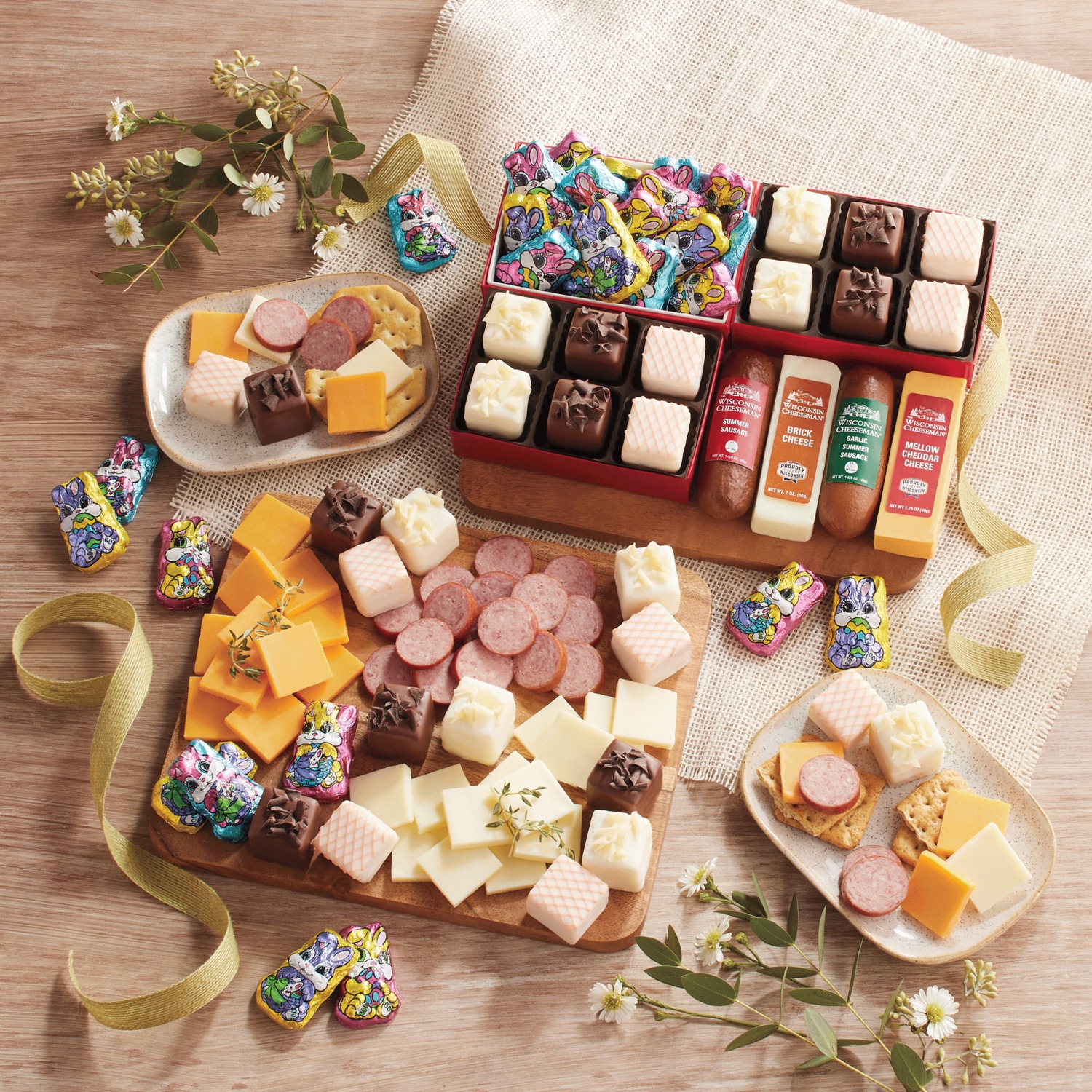 Easter Charcuterie with Cutting Board | Wisconsin Cheeseman
