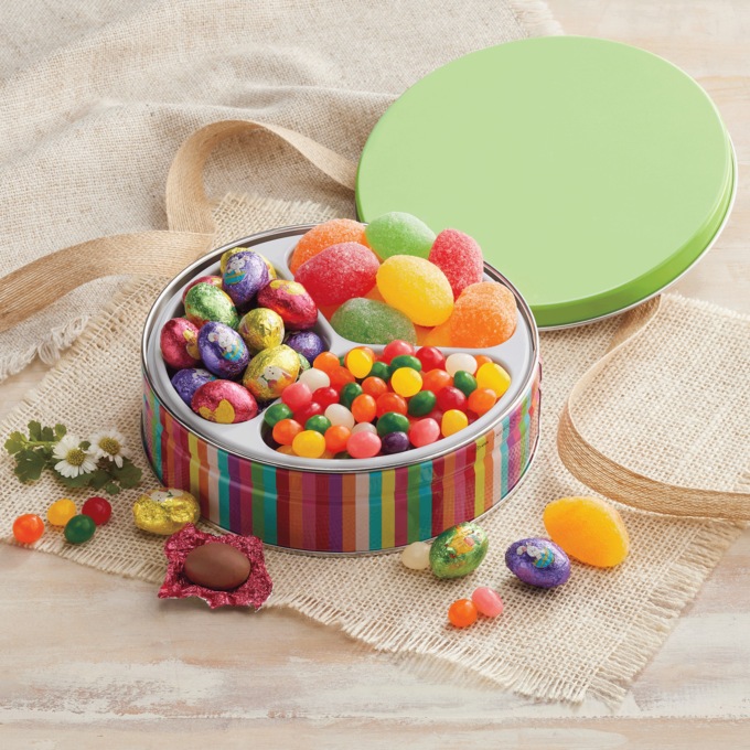 see's candy easter tin